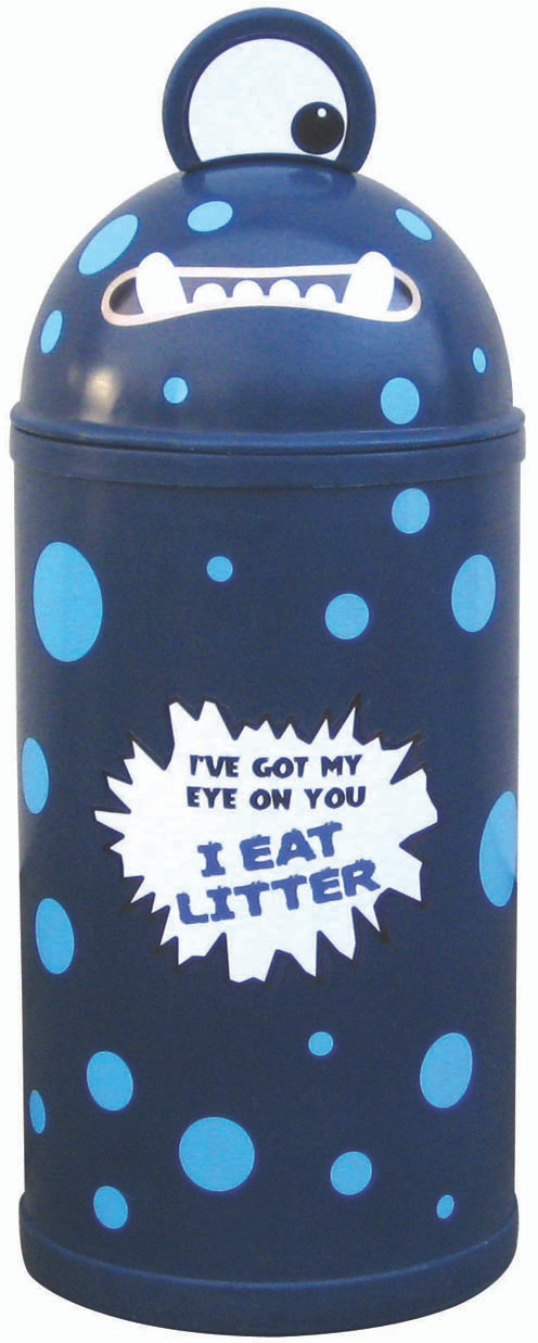 Theme Bins Large Monster Bin in Dark Blue for Indoor & Outdoor Use - 52 ...