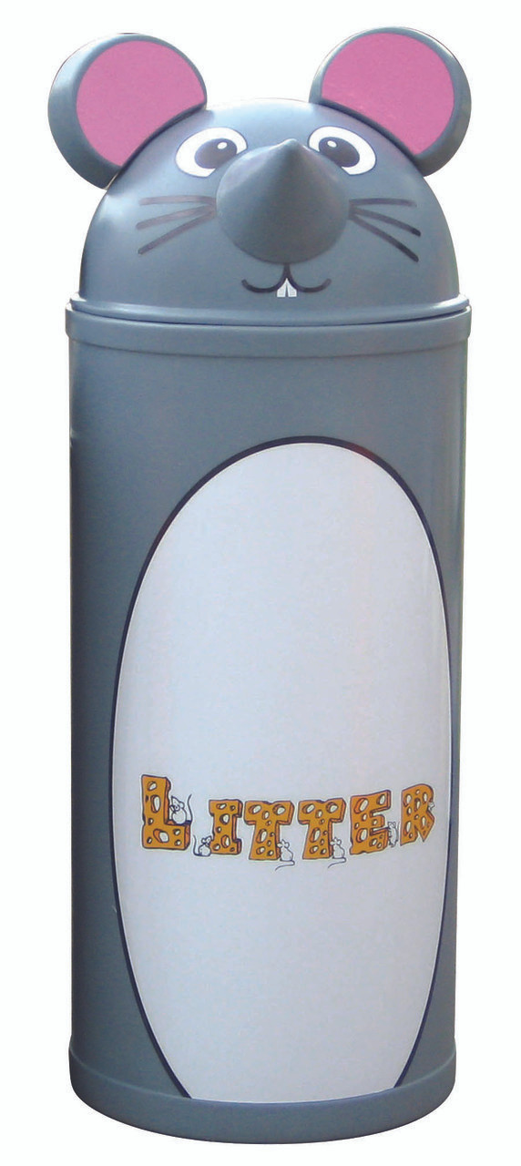 Theme Bins Large Mouse Bin for Indoor & Outdoor Use - 52 Litres