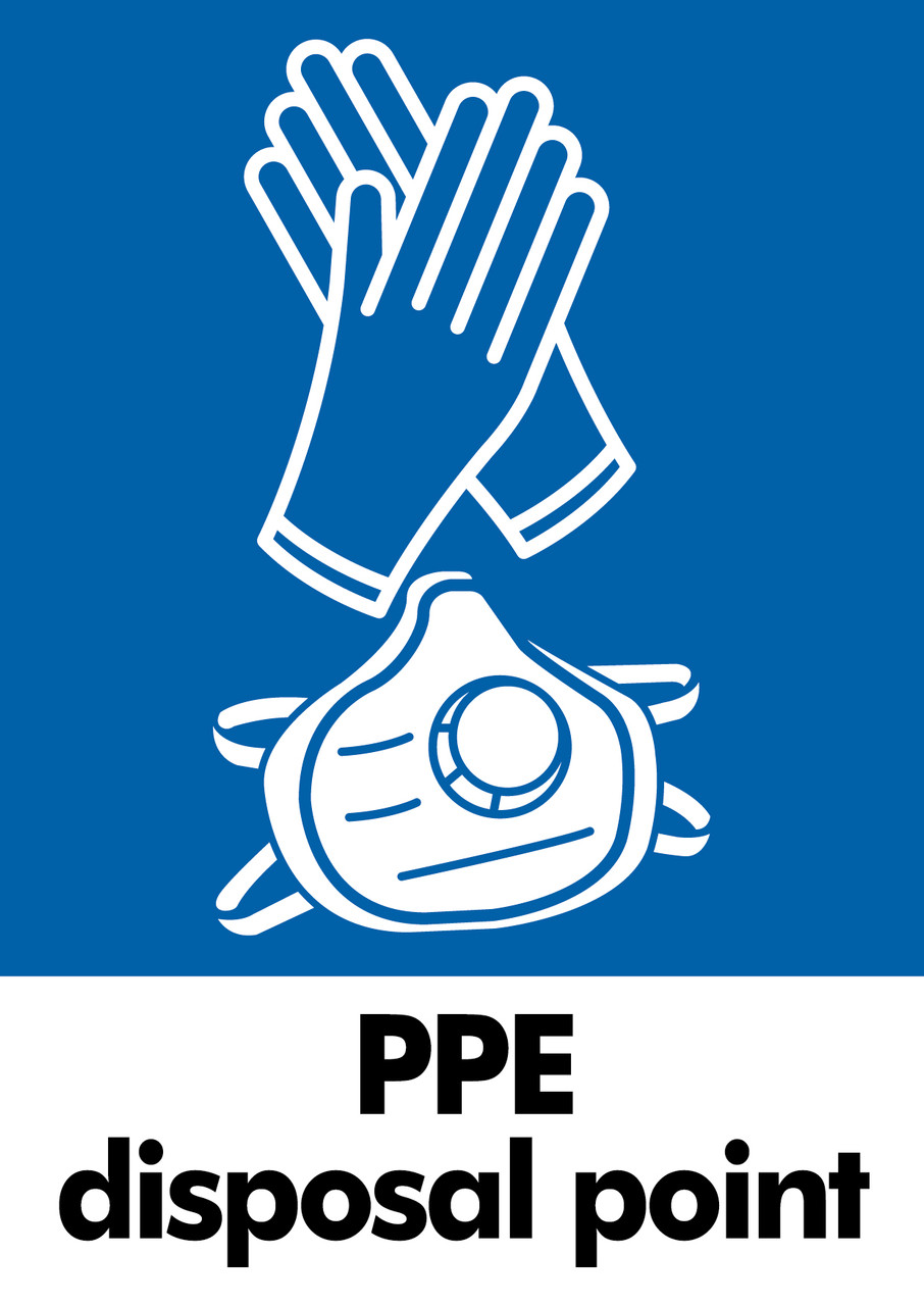 A4 Waste Bin Sticker - PPE Disposal Point
