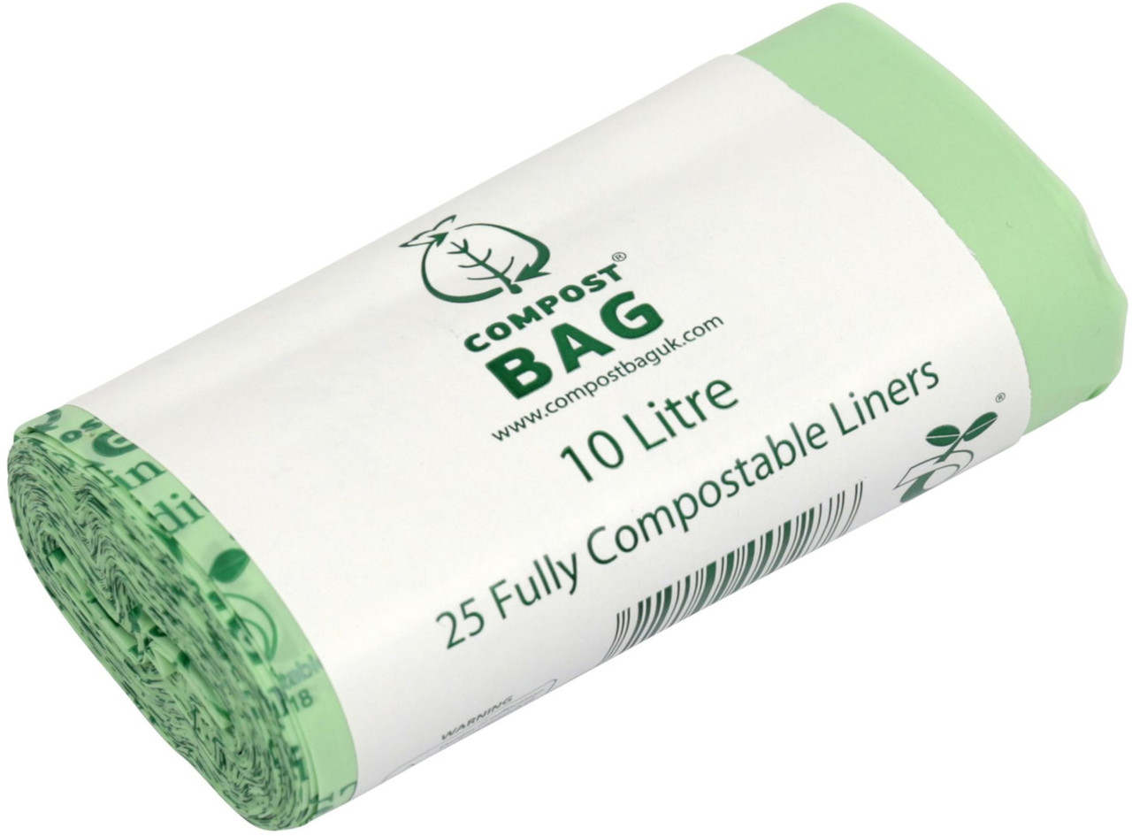All-Green Compost Bag Compostable Kitchen Caddy Bags - 10 Ltr