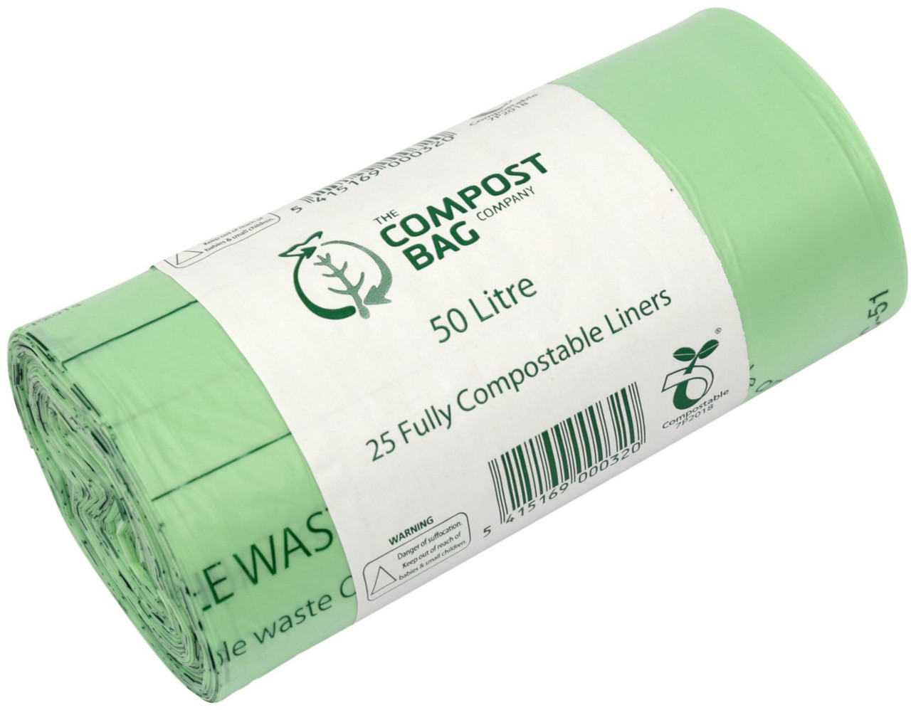 All-Green Compost Bag Compostable Bin Bags - 50 Ltr