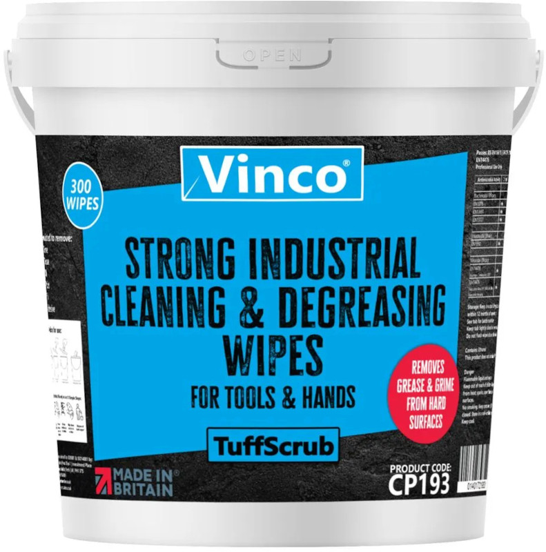 Vinco-TuffScrub Industrial Tool & Hand Wipe - 300 Wipes