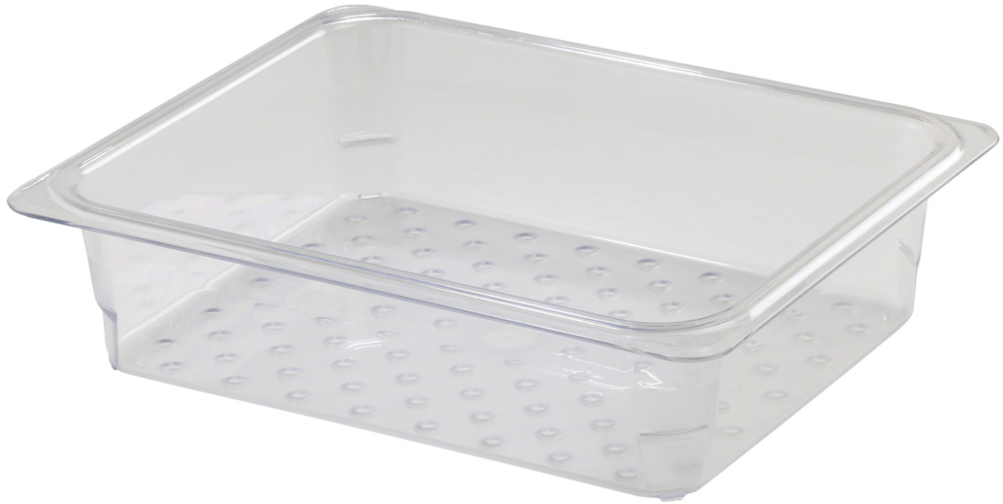 Cambro Polycarbonate Colander Pan - GN 1/2 - 76mm - Clear