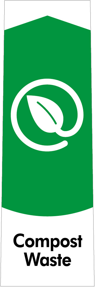 Slim Waste Bin Sticker - Compost