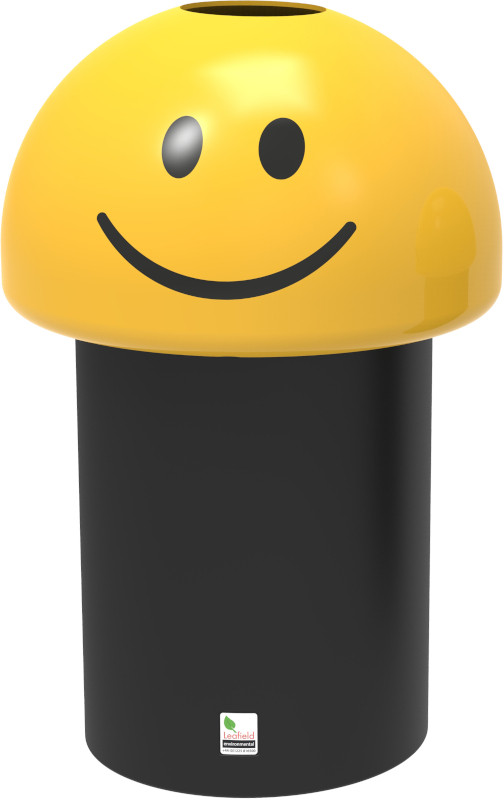 Leafield Smiley Face Emoji Bin - 60 Ltr - Soho Commercial