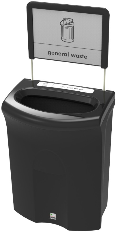 Leafield Meridian Recycling Bin - 110 Ltr - General Waste - Soho Commercial