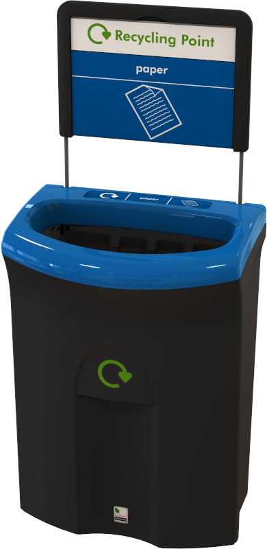 Leafield Meridian Recycling Bin - 110 Ltr - Paper - Soho Commercial