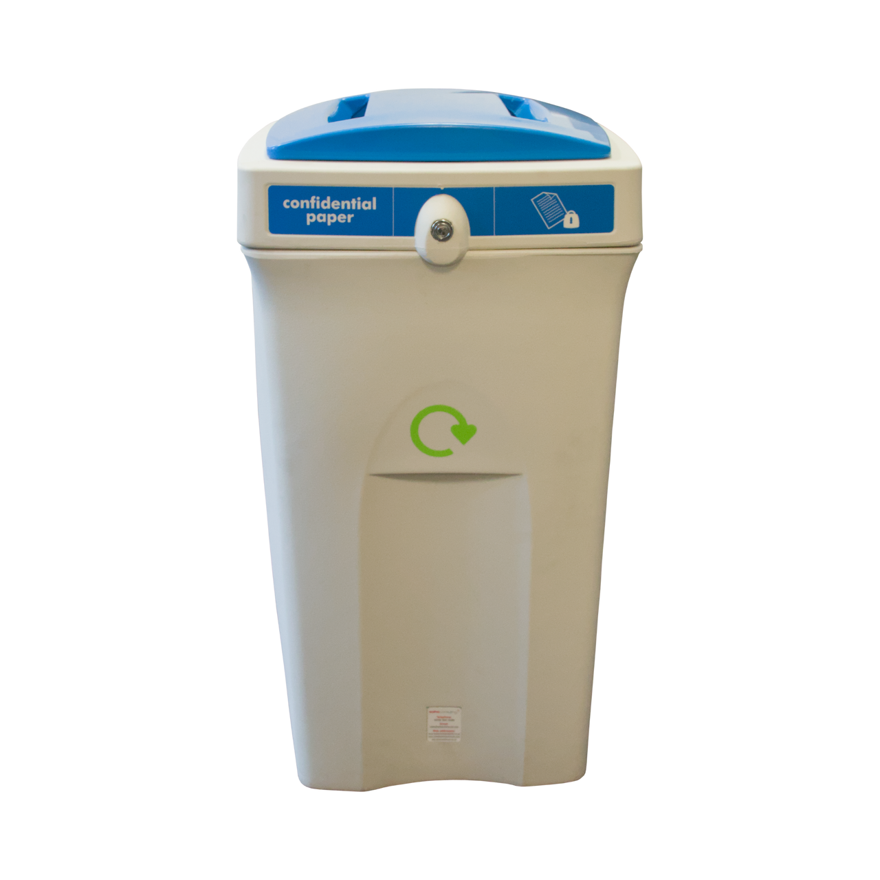 Leafield Envirobin with Confidential Paper Lid - 100 Ltr - White