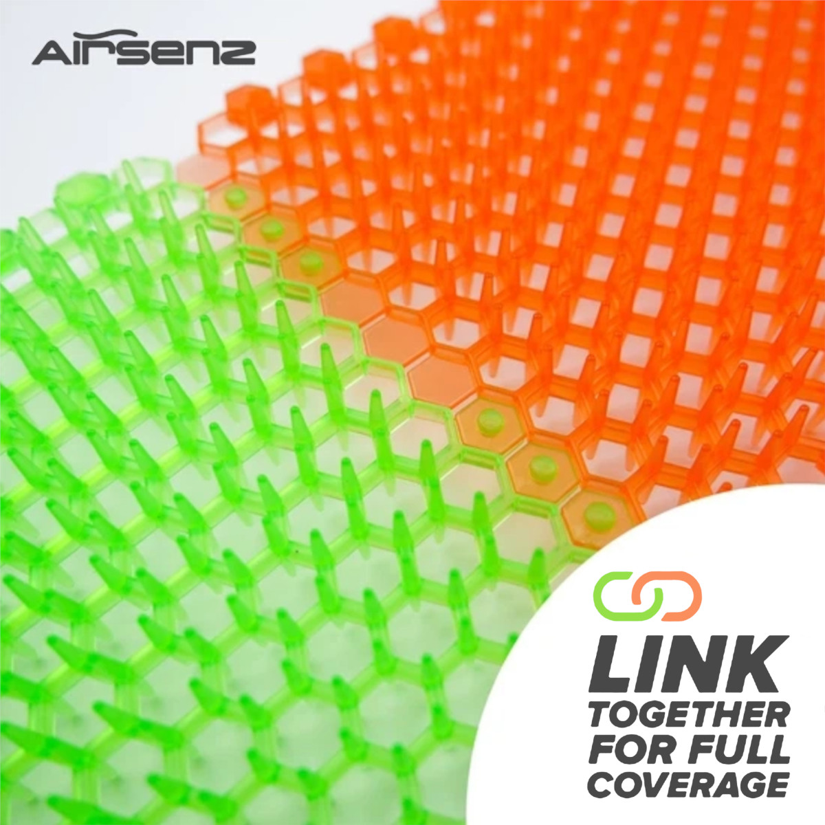 Airsenz Rectangular Trough Urinal Screen - Triple Melon - Pack of 10