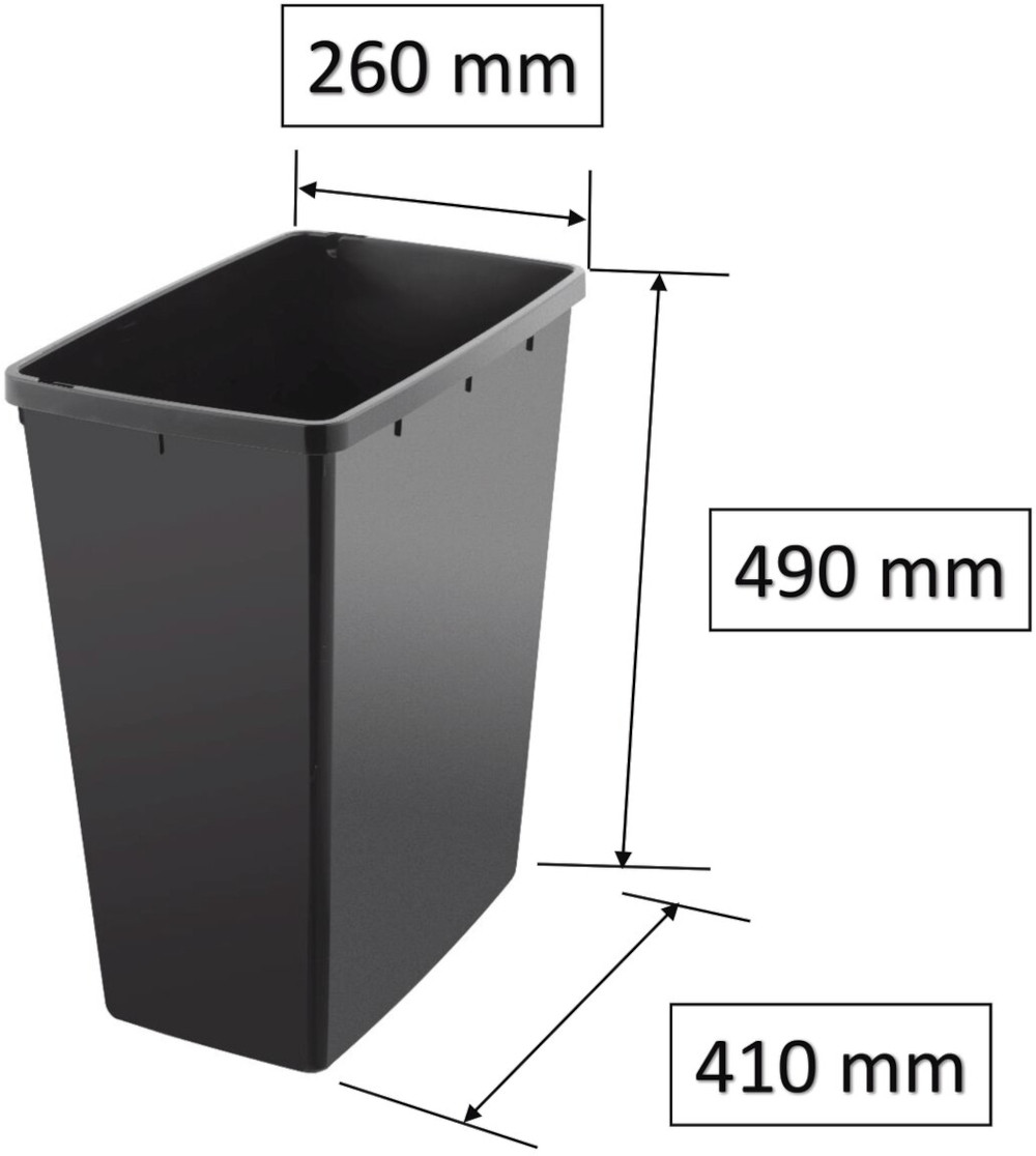 Addis Recycling Bin Base - 40 Ltr - Black
