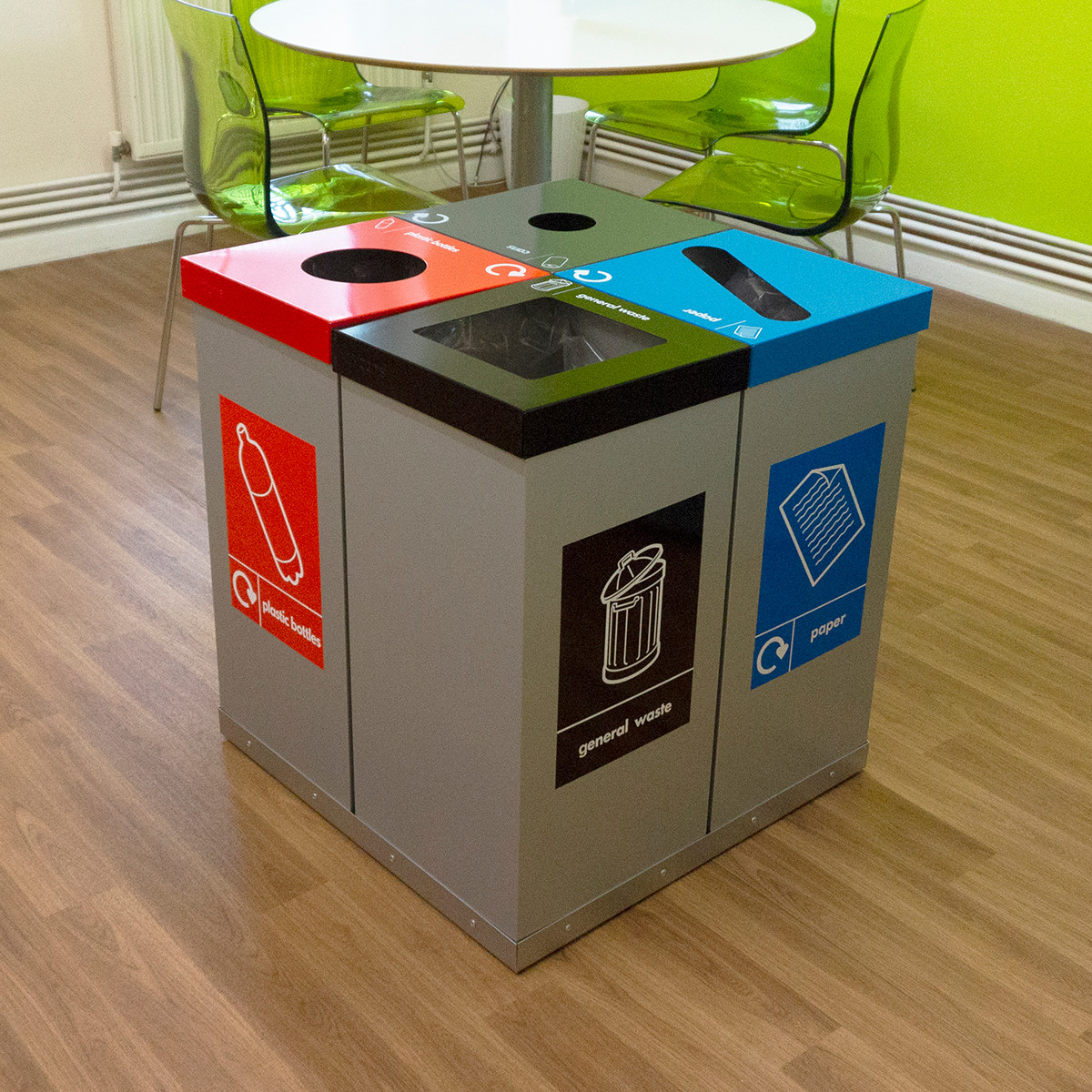 Wybone 60 Litre Box Cycle Cube Recycling Unit Coloured Bodies