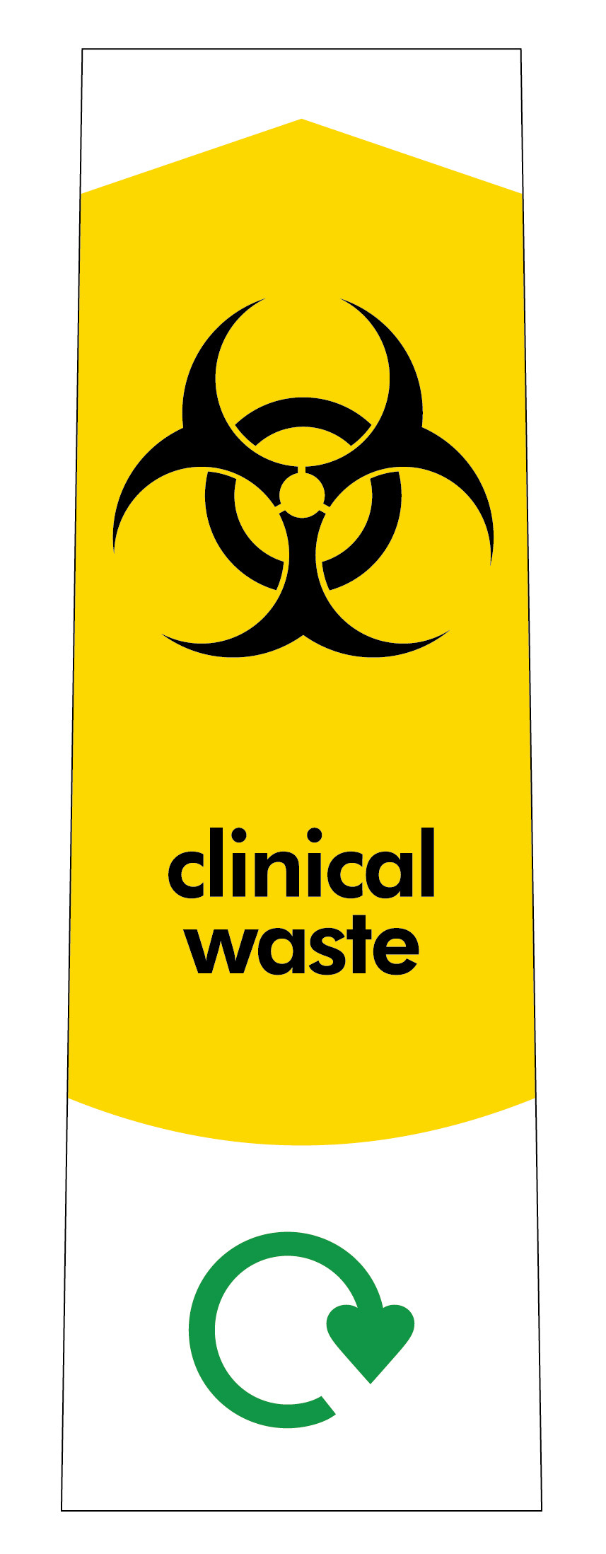 Small Waste Bin Sticker - Clinical Waste