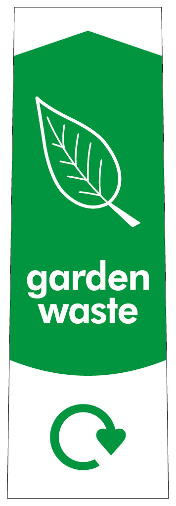 Slim Waste Bin Sticker - Garden Waste