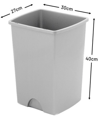 Addis Swing Bin - 40 Ltr - Metallic Grey