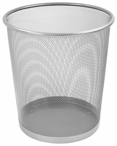 Osco Round Wire Mesh Bin - 10.9 Ltr - Silver
