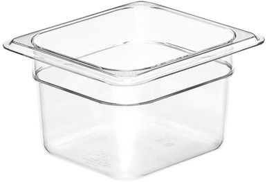 Cambro Polycarbonate Gastronorm Pan - GN 1/6 - 100mm - Clear