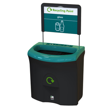 Leafield Mini Meridian Recycling Bin - 87 Ltr - Glass - Soho Commercial