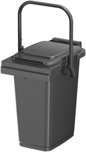 Kerbside Waste & Recycling Caddy Bin - 25 Ltr - Black