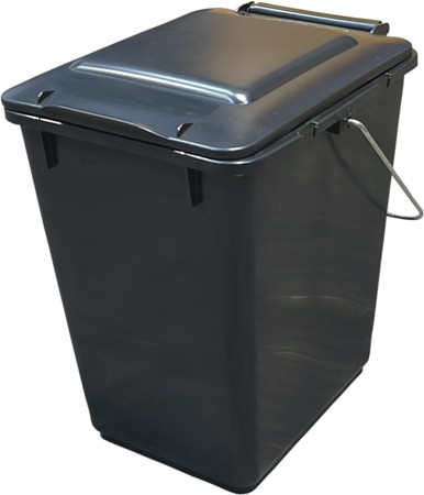 Kitchen Waste Caddy Bin - 10 Ltr - Black