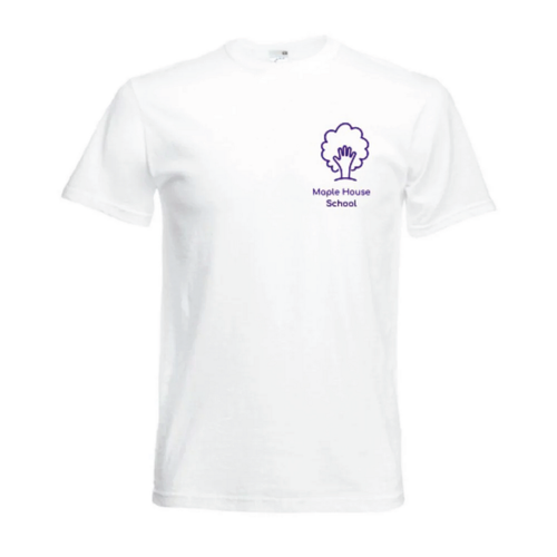 Maple House School Kids P.E T - Shirt - White - Speed One Sports
