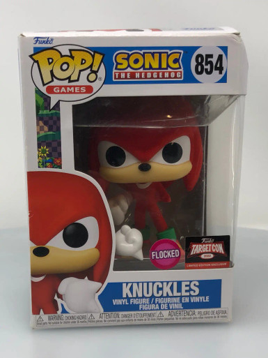 Funko POP! Games Sonic The Hedgehog Knuckles (Flocked) #854 Target Con ...