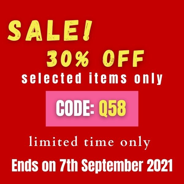 30% off - select items only Code: Q58 ( limited time only) Ends On 7th ...