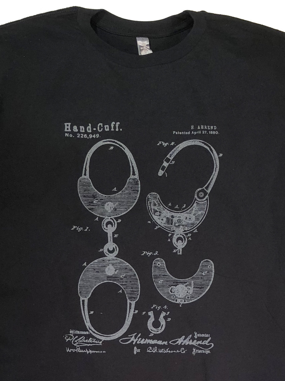 Vintage Handcuff Patent Illustration