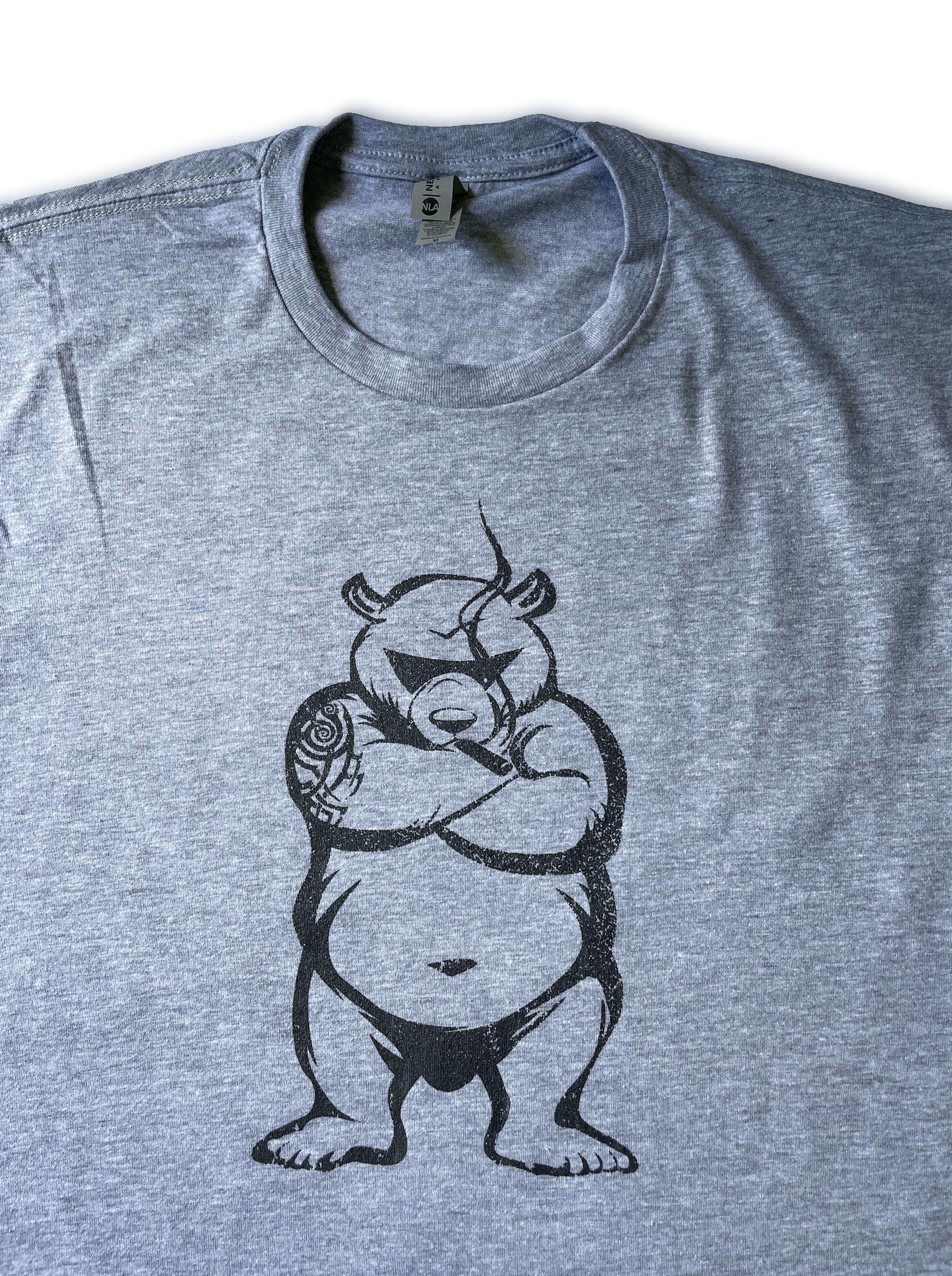 Bad Ass Bear on Grey