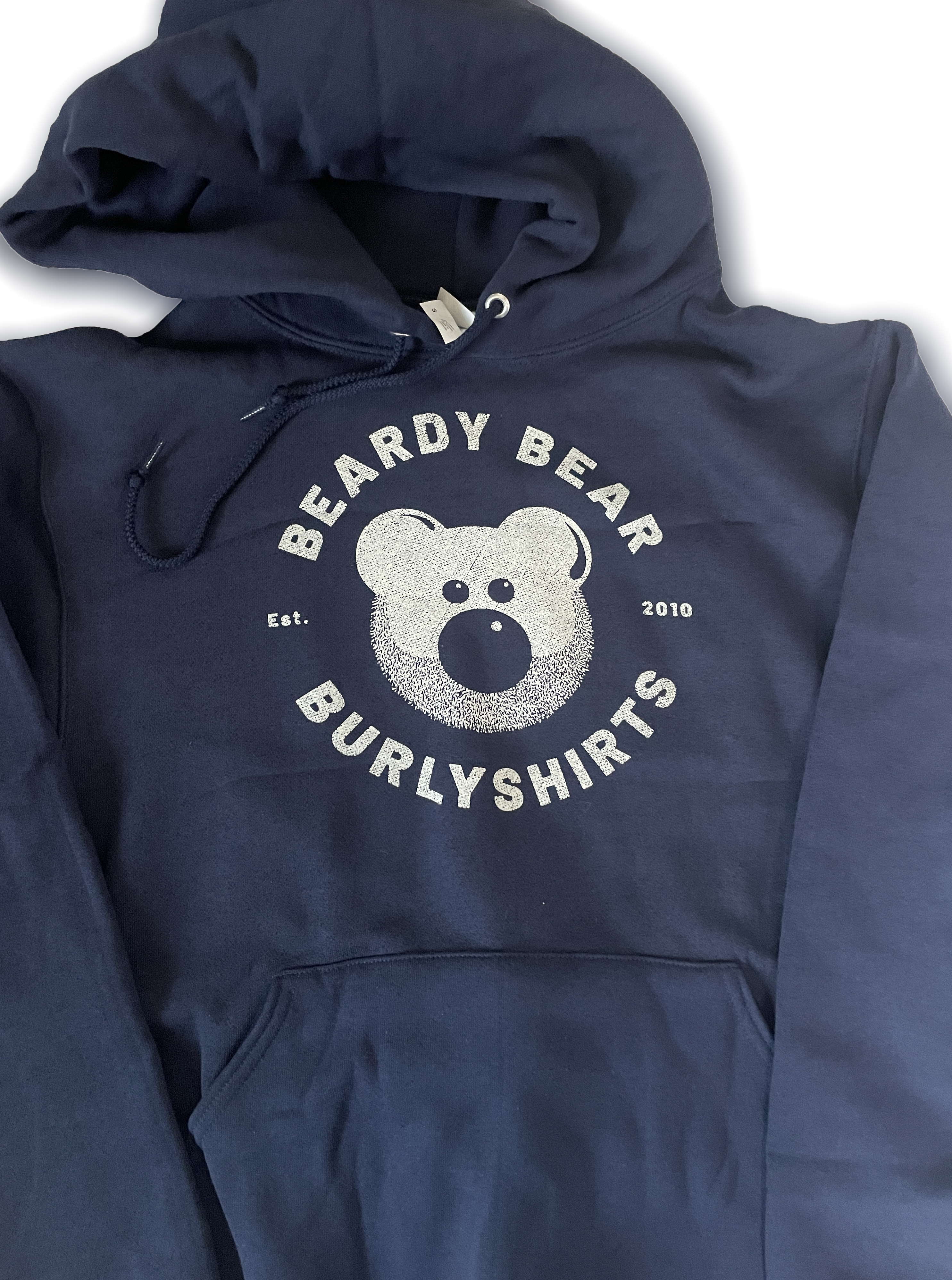 Beardy Bear Burlyshirts Blue Hoodie