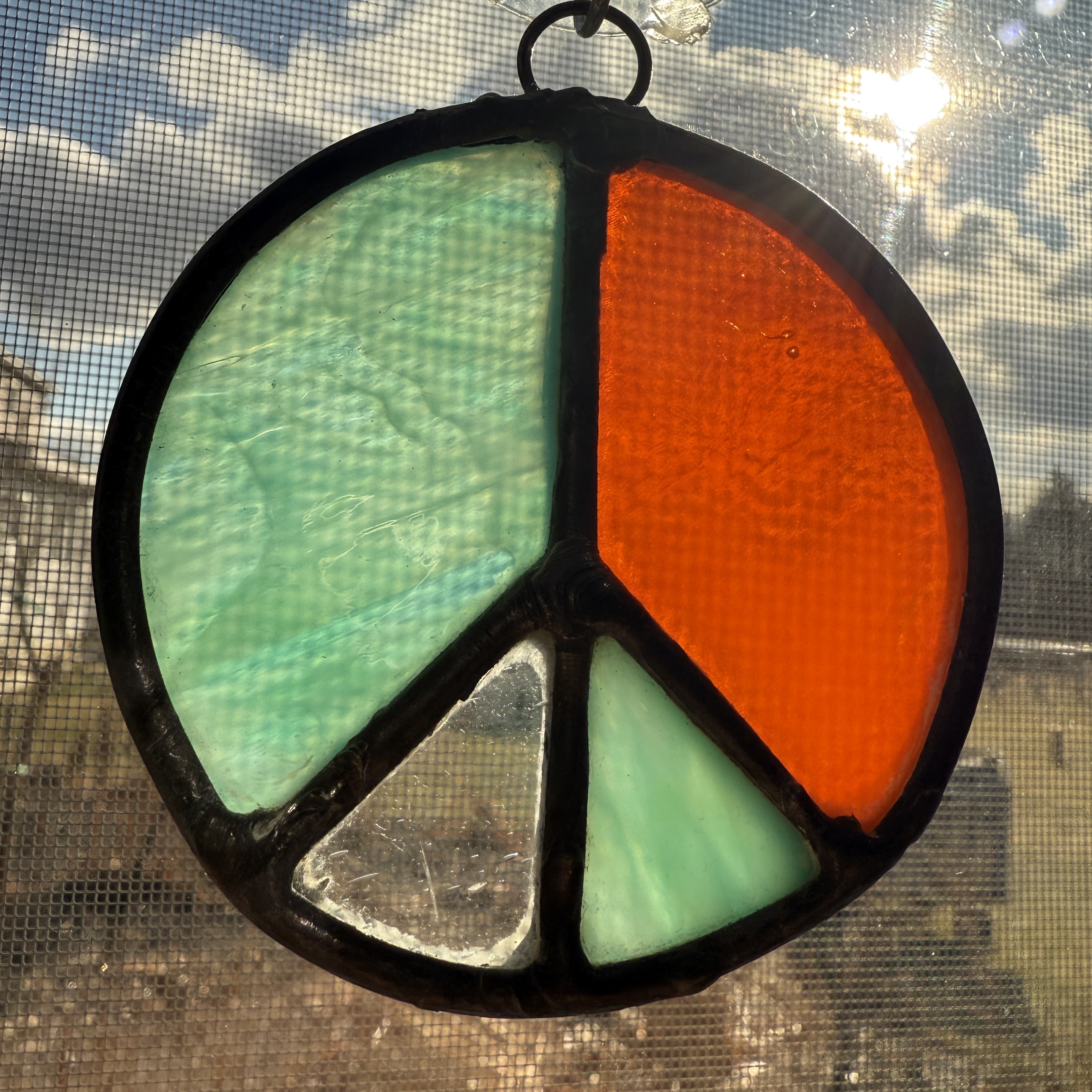 Stained Glass Peace Sign 121 - BURLYSHIRTS