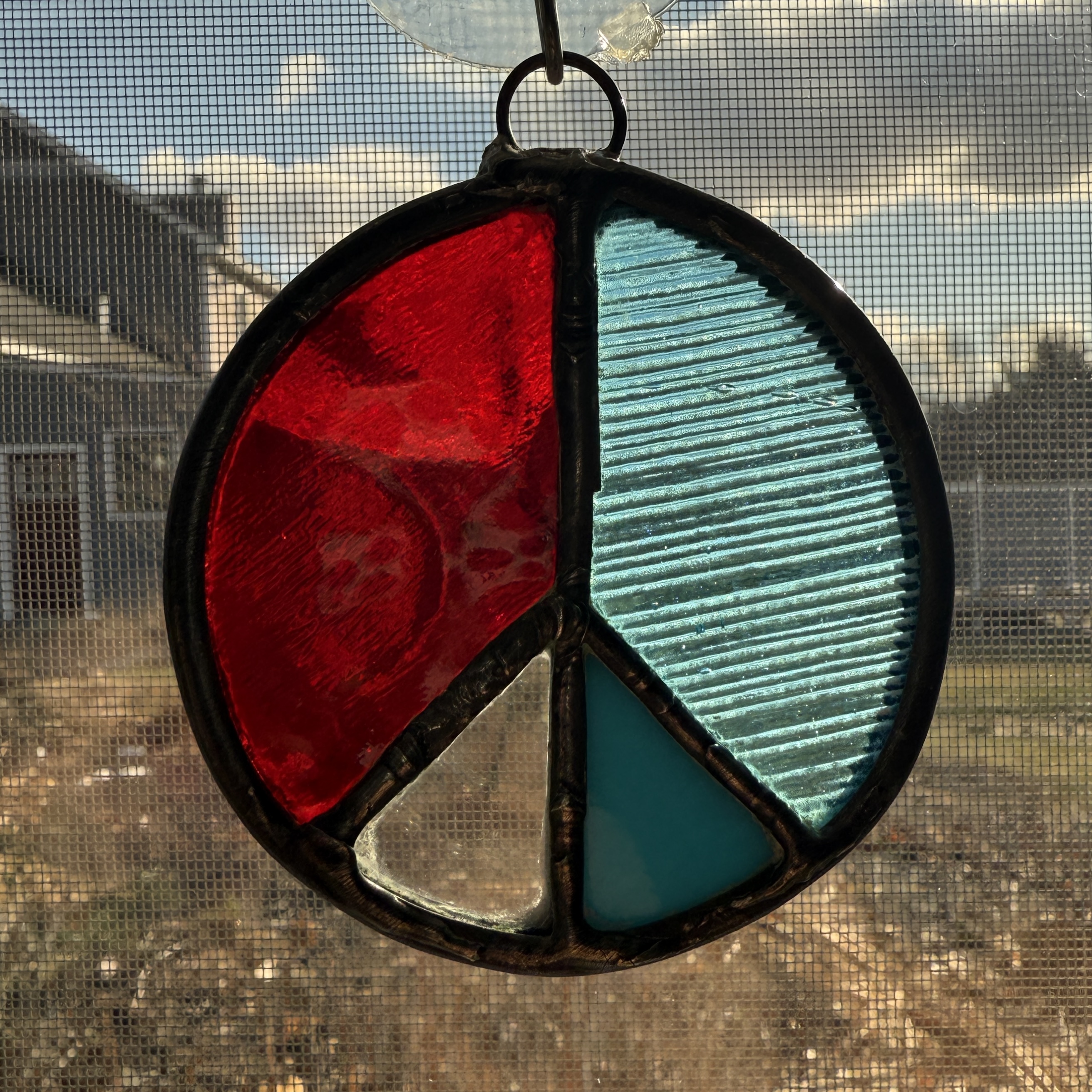 Stained Glass Peace Sign 122 - BURLYSHIRTS