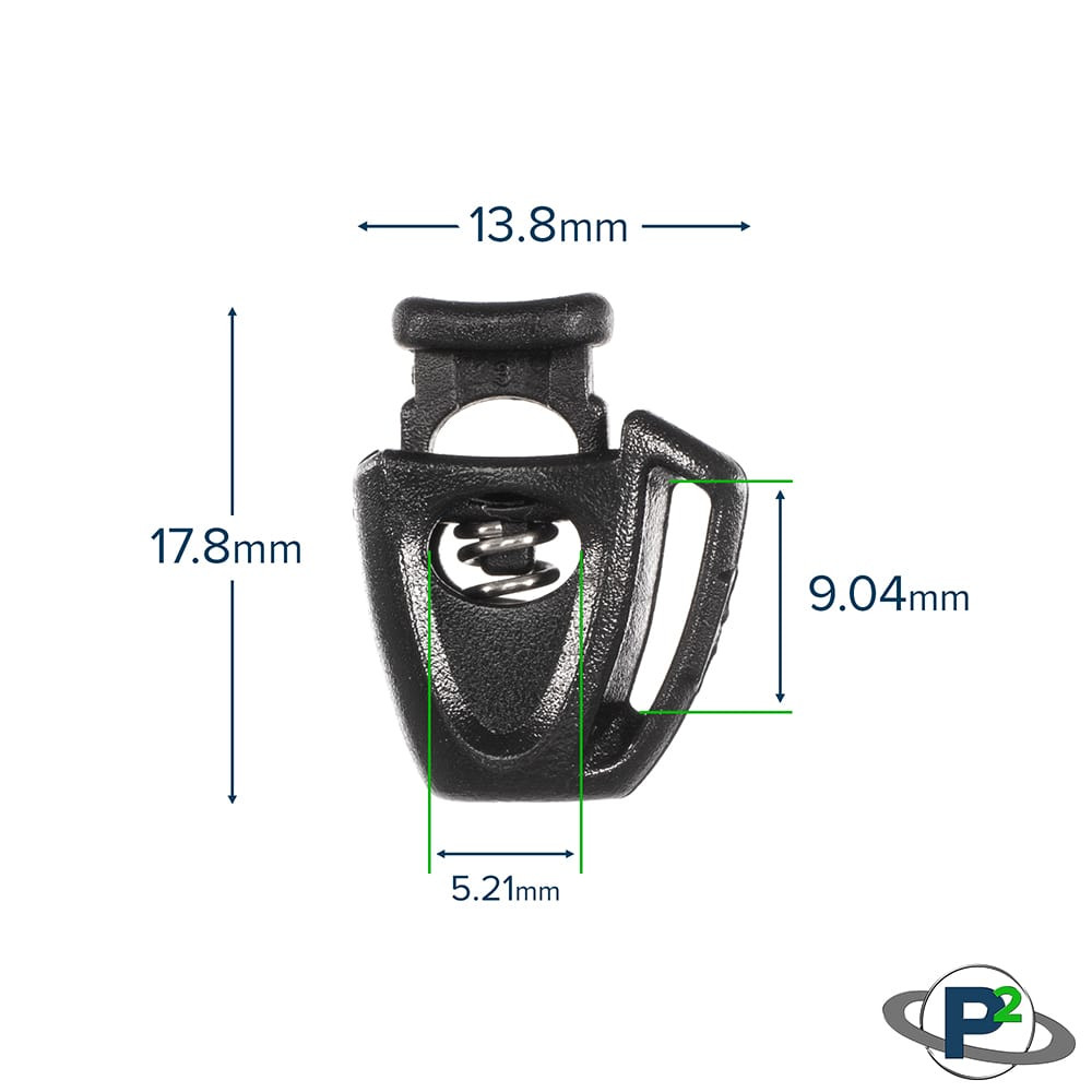 Micro Slider Cord Locks - Black | Paracord Planet