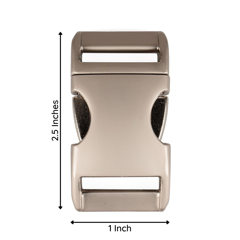 Silver Aluminum 1 Inch Side Release Buckles | Paracord Planet