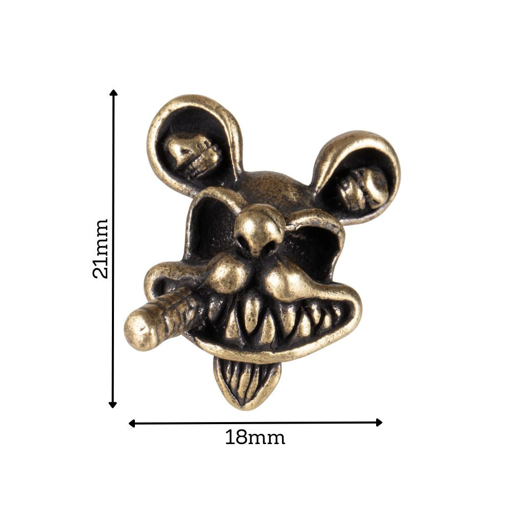 Smoking Rat Skull Beads