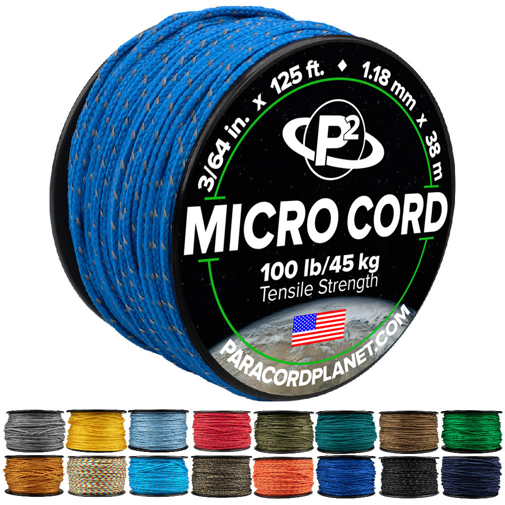 Reflective Royal Blue Micro Cord | Paracord Planet