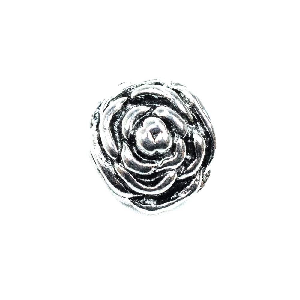 Antique Silver Rose Bead | Paracord Planet