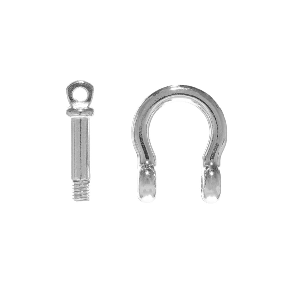 2.5cm Bow Shackle - Chrome | Paracord Planet