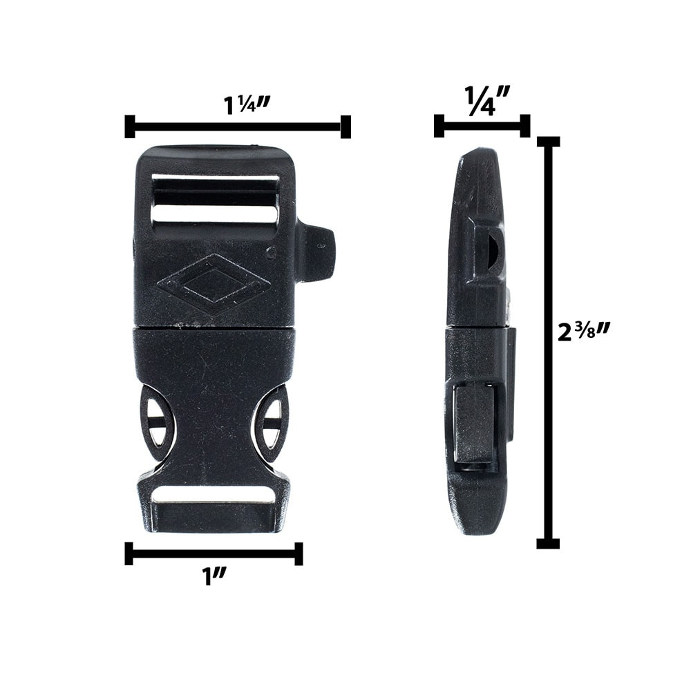 3/4" Whistle Buckle Flint Rod | Paracord Planet