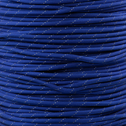 Parachute Cord - Reflective Electric Blue 1/4in Para-Max | Paracord Planet