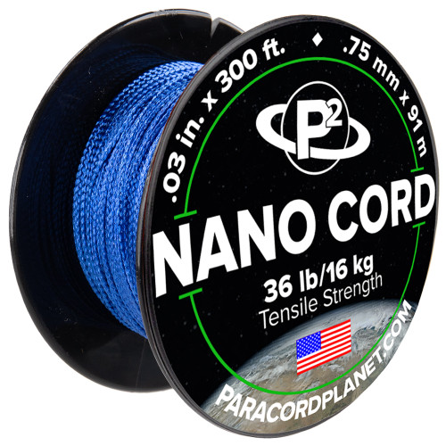 Electric Blue Nano Cord - 300 Feet | Paracord Planet