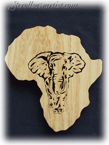 Africa & elephant - Scroll Saw Artist