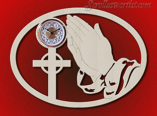 Praying hands clock - Scroll Saw Artist