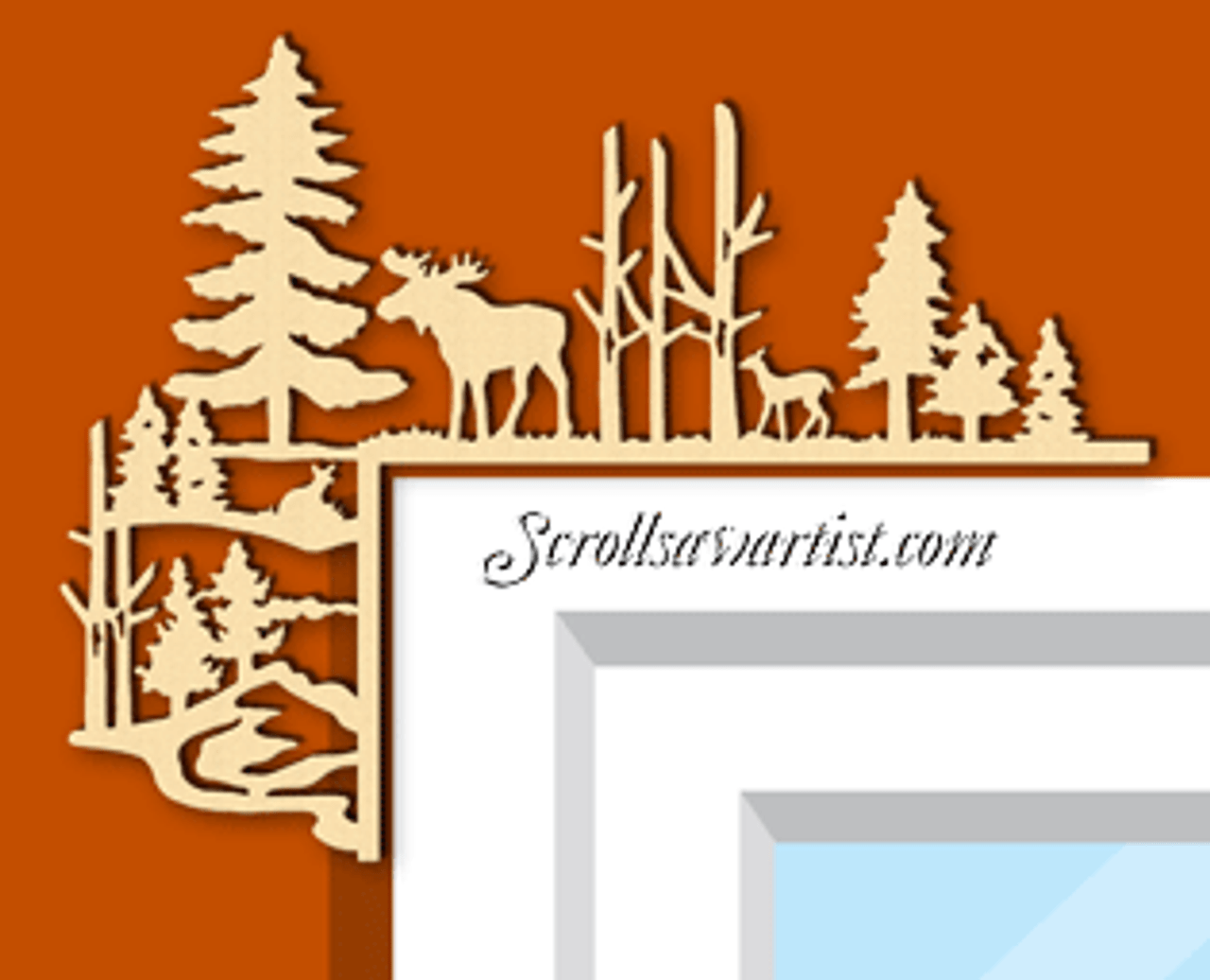 Decorative Corner Moose Scroll Saw Artist