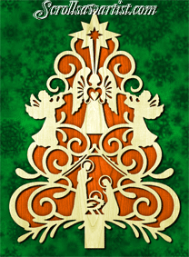 Nativity tree #2 - Scroll Saw Artist