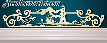 Beach scene - Scroll Saw Artist