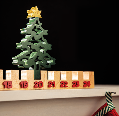 Horizontal advent calendar - Scroll Saw Artist