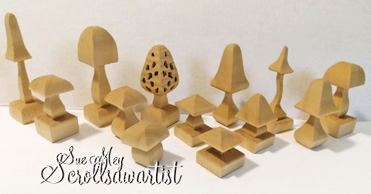 Compound-cut mushrooms