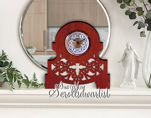 Decorative mantel clock - Scroll Saw Artist