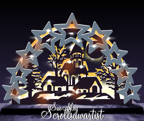 Winter scene arch - Scroll Saw Artist