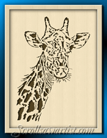 Tribal giraffe - Scroll Saw Artist